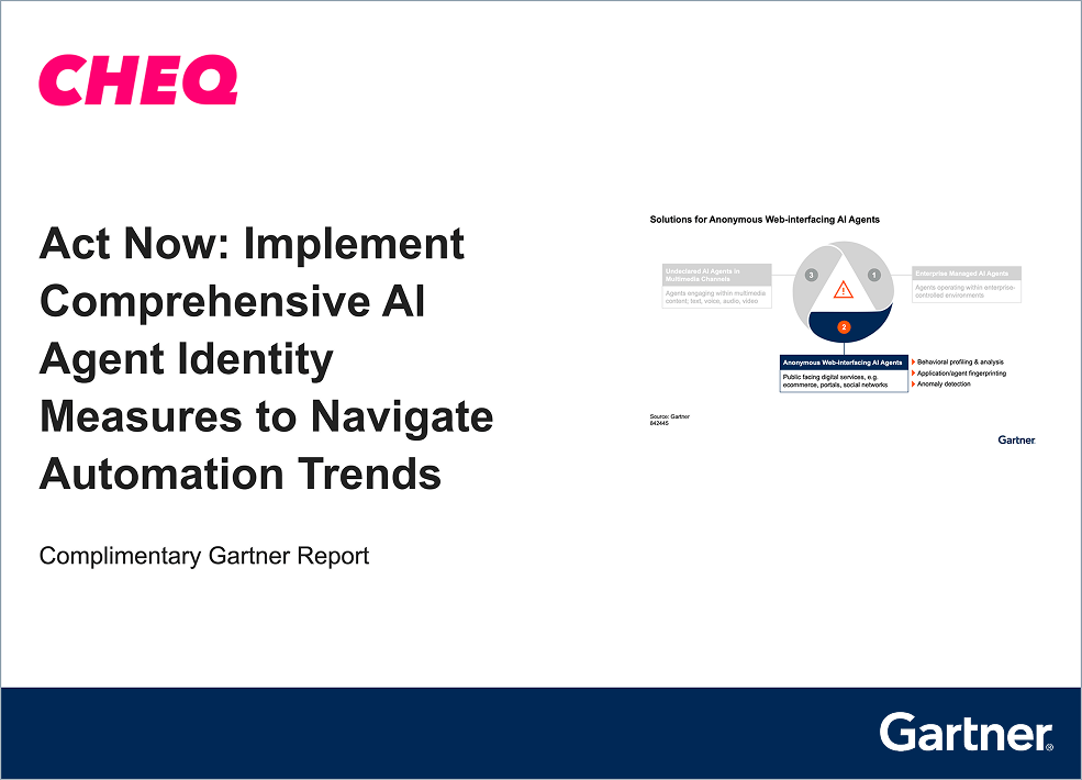 E-Book | Gartner AI Agent Identity Management Report | CHEQ